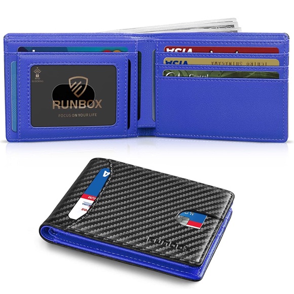 Accessories | Runbox Slim Wallet For Men Minimalist Leather Bifold Rfid ...